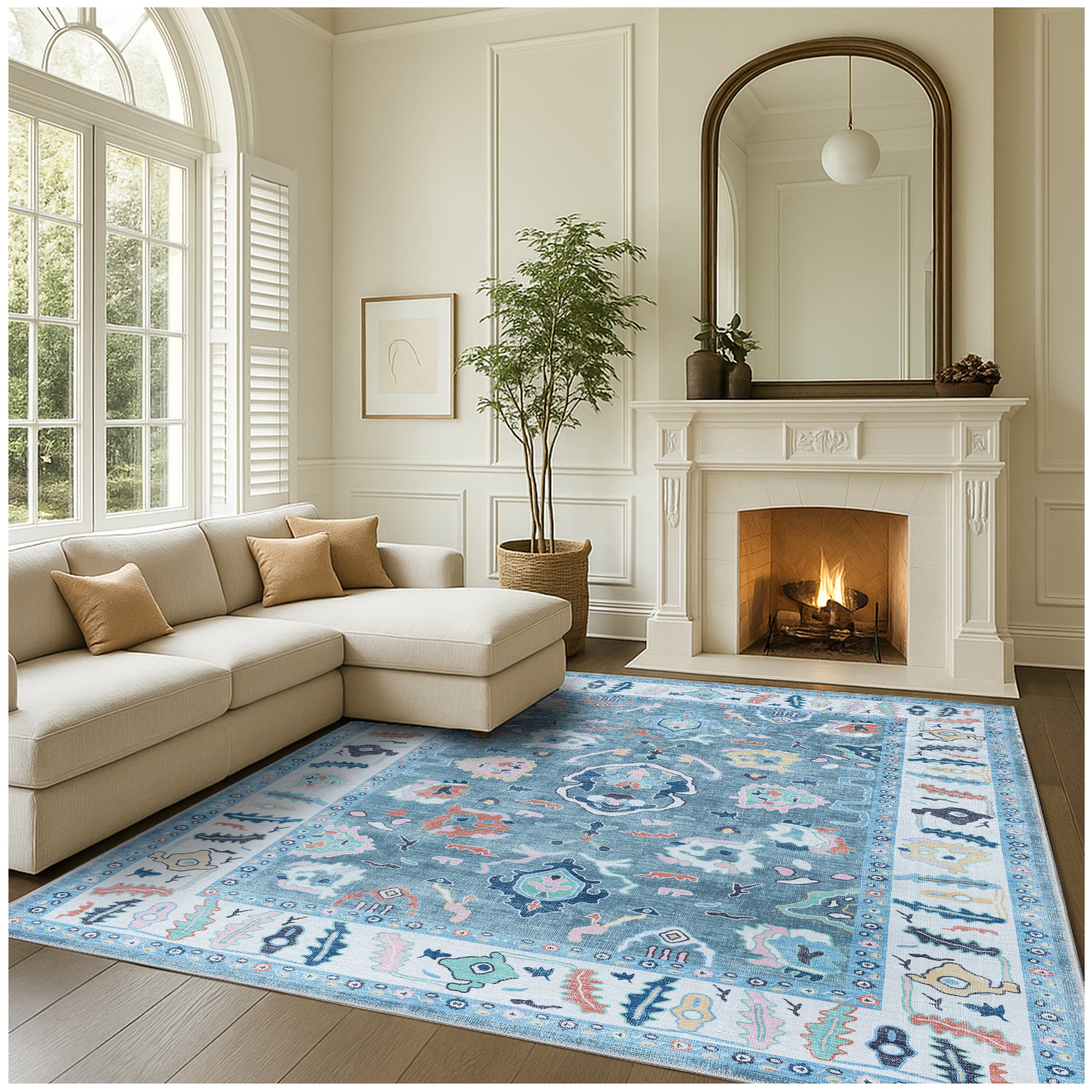 Area Rugs 8x10 Clearance | Washable 8x10 Rugs for Living Room – fame