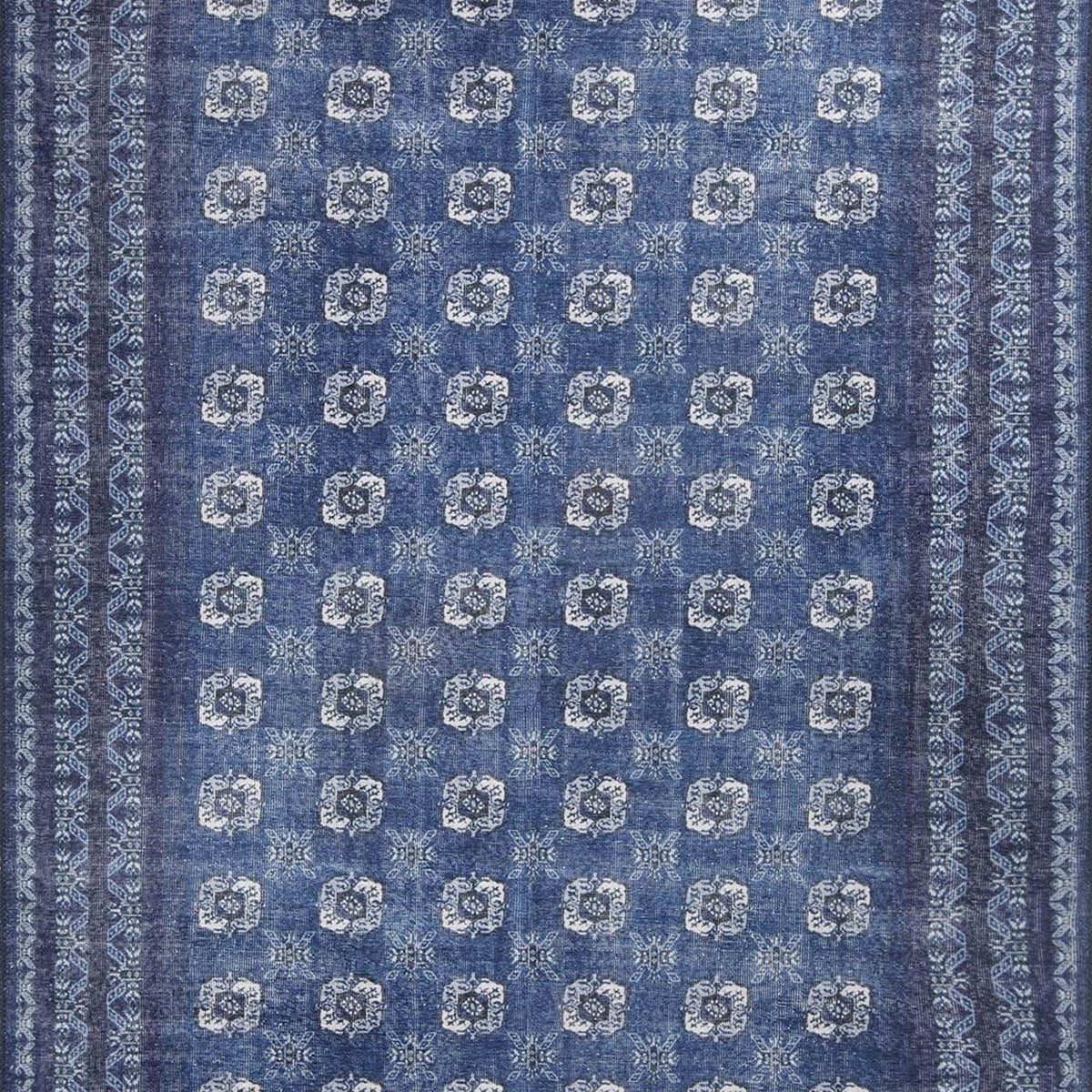 Afda Vintage Blue Afghan Rug – fame