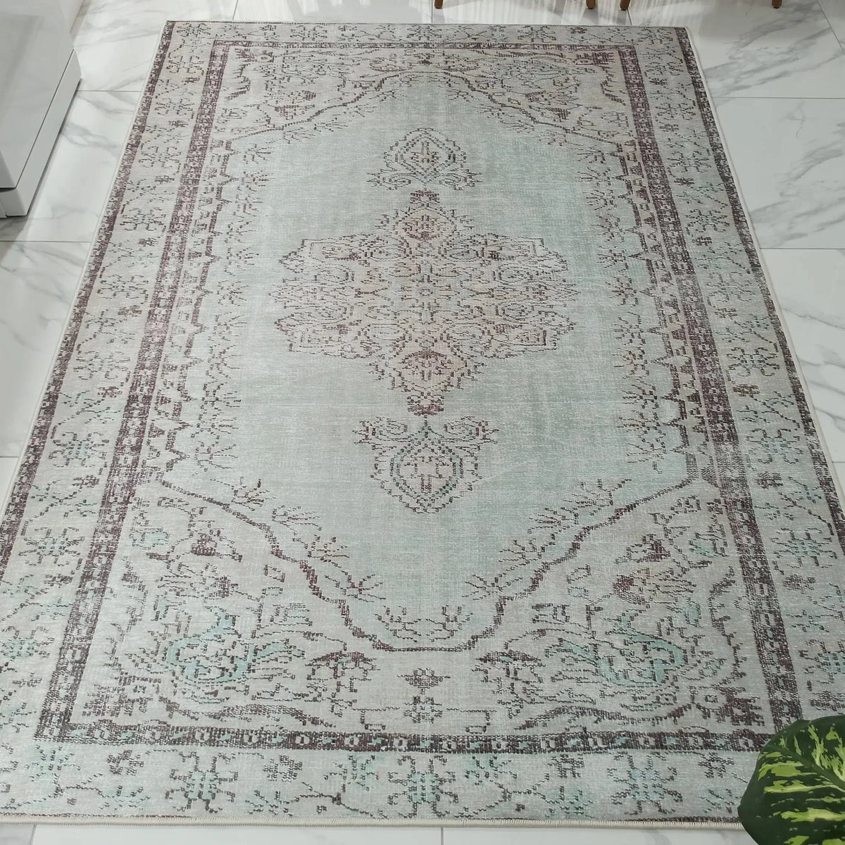 Linda Rug Turkish Muted Green Rug – fame