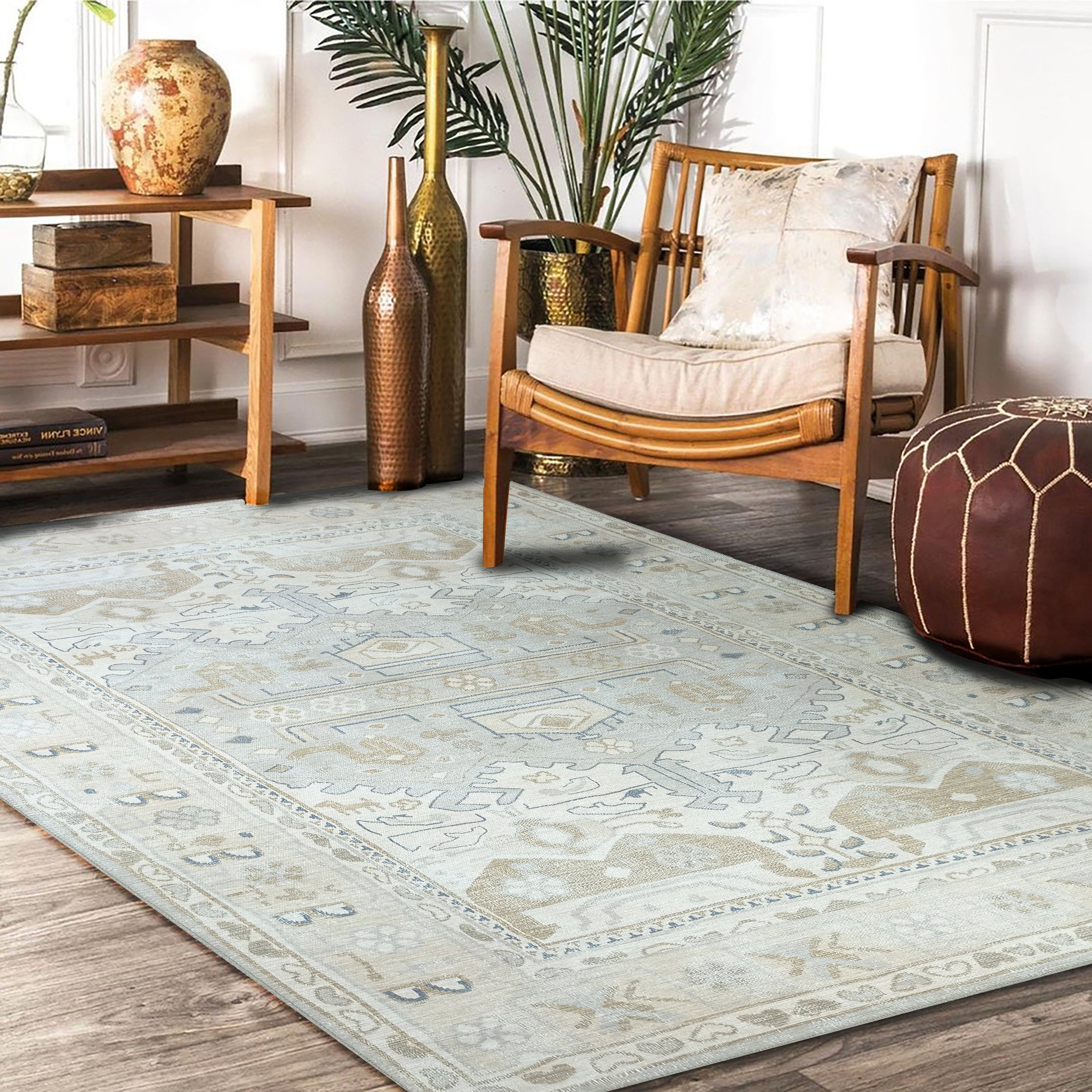 Blue Rugs - Elegant Washable Area & Runner Rugs – fame
