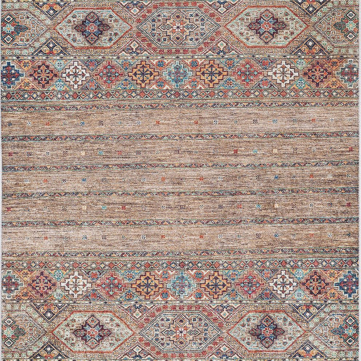 Noza Nomadic Turkish Brown Beige Rug – fame
