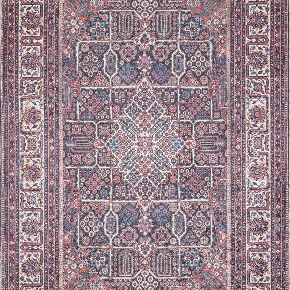 Paila Turkish Oushak Tribal Red Beige Rug – fame