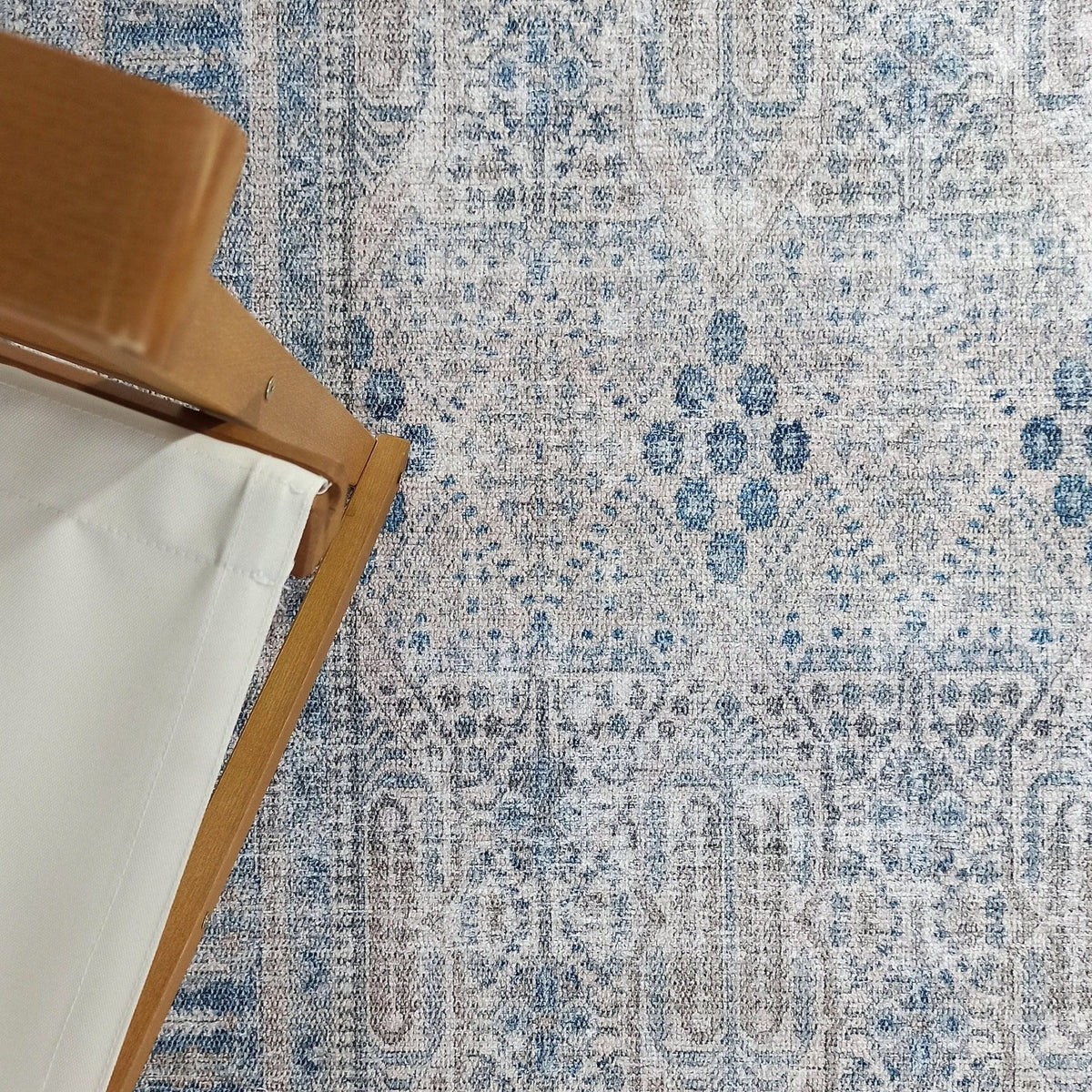 Tiana Rug Neutral Turkish Faded Gray Blue Rug – fame