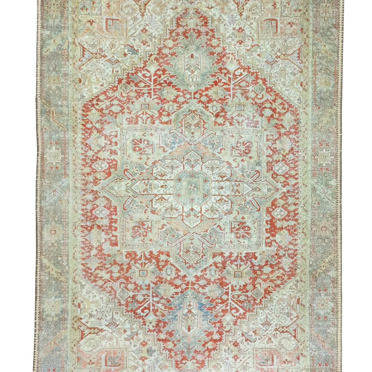 Atlas Faded Burnt Orange Heriz Persian 2x3 Rug – fame