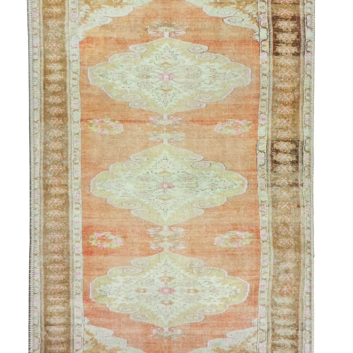 Layne Faded Orange Gold Beige Persian 2x3 Rug – fame
